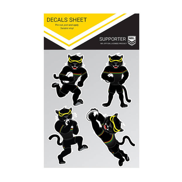 Panther Shop – Penrith Panthers 4-Piece Mascot Decal Sheet
